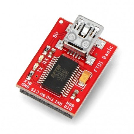 Převodník USB-UART FTDI 5V miniUSB - SparkFun Botland - obchod s robotikou