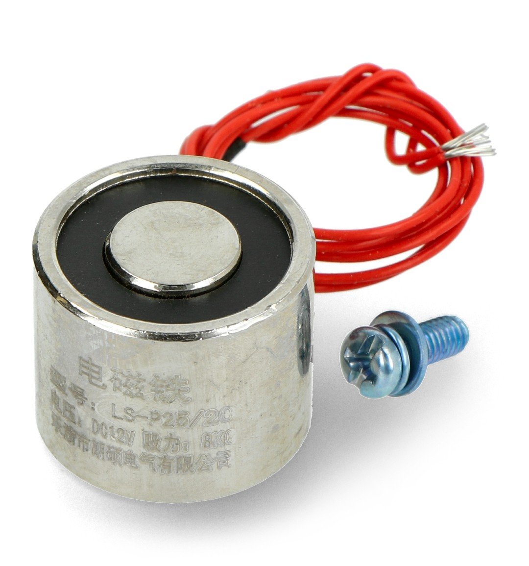 Přídržný elektromagnet 12V 2W 8kgf Botland - obchod s robotikou